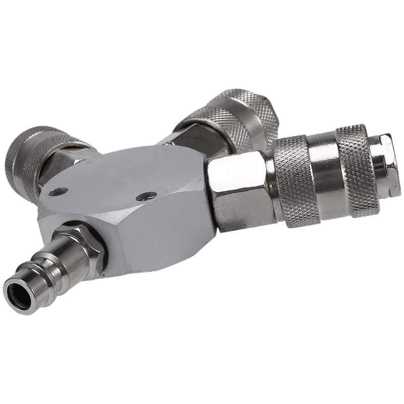 3-WAY MANIFOLD Quick Coupler 1/4Inch NPT Connector Air Hose Coupling ...