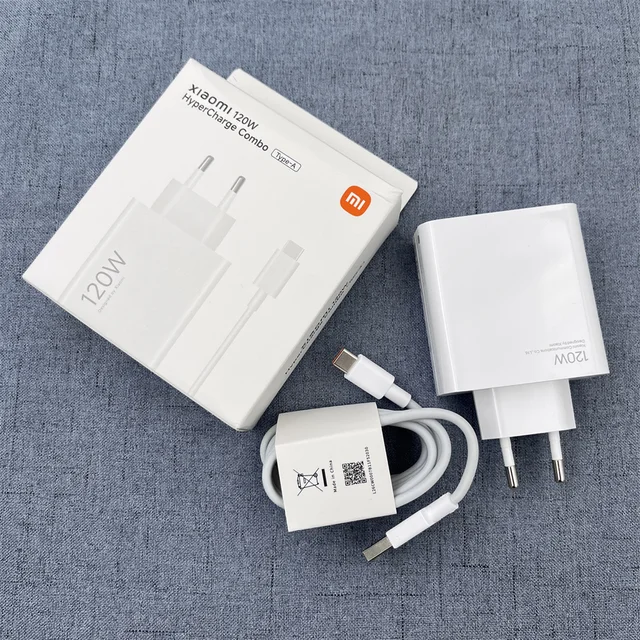 Оригинальное зарядное устройство Xiaomi 120 Вт GaN Turbo Fast Charge EU ...