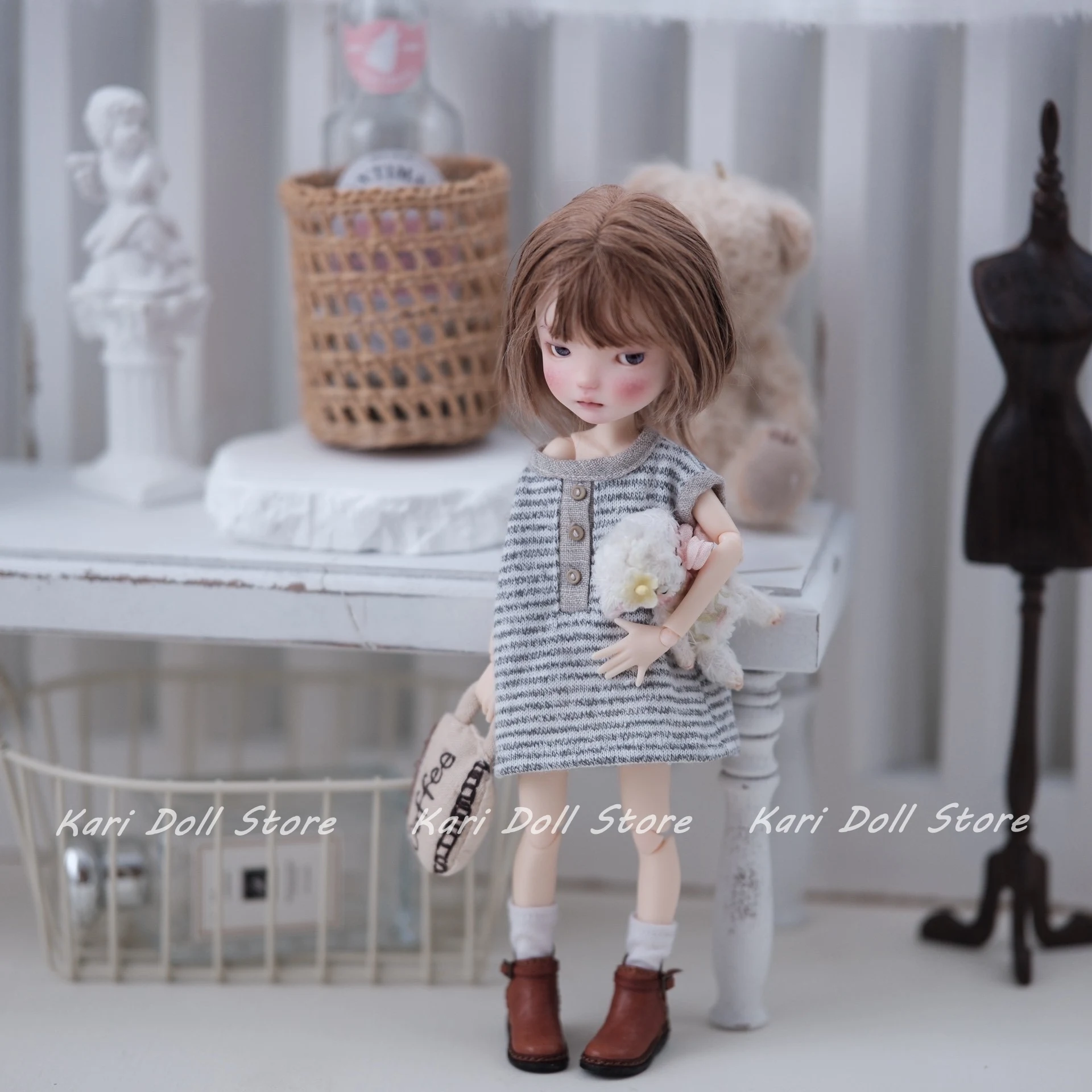 Kari Doll Одежда и юбки 2025 г. Серое полосатое универсальное ...