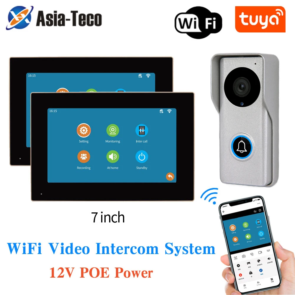 IP-видеодомофонная система Asia-Teco 1080P | AliExpress