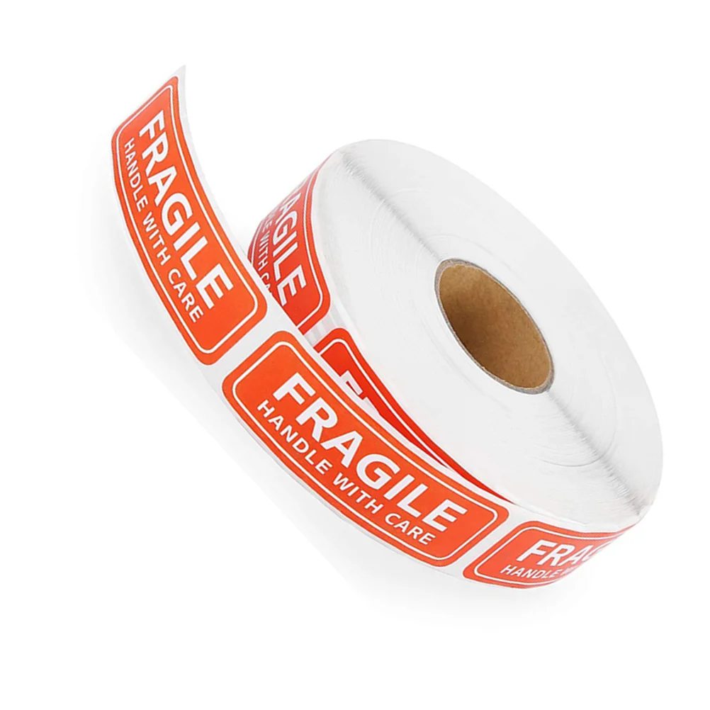3 Rolls Red Tags Fragile Label Metal Fragile Warning Sticker Good ...