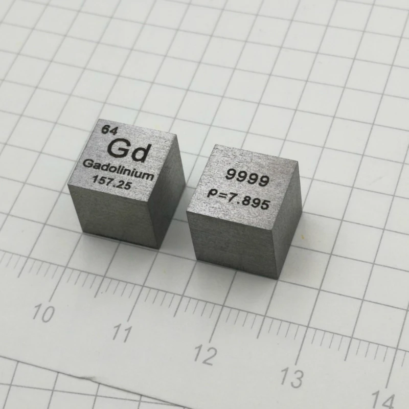 High Purity Gadolinium Rare Earth Metal Periodic Table Type Cube 10mm ...