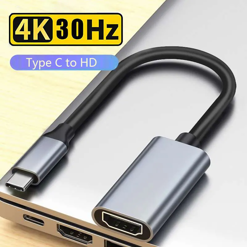 Кабель-переходник с USB C на HDMI, HD 4K, USB 3,1 | AliExpress
