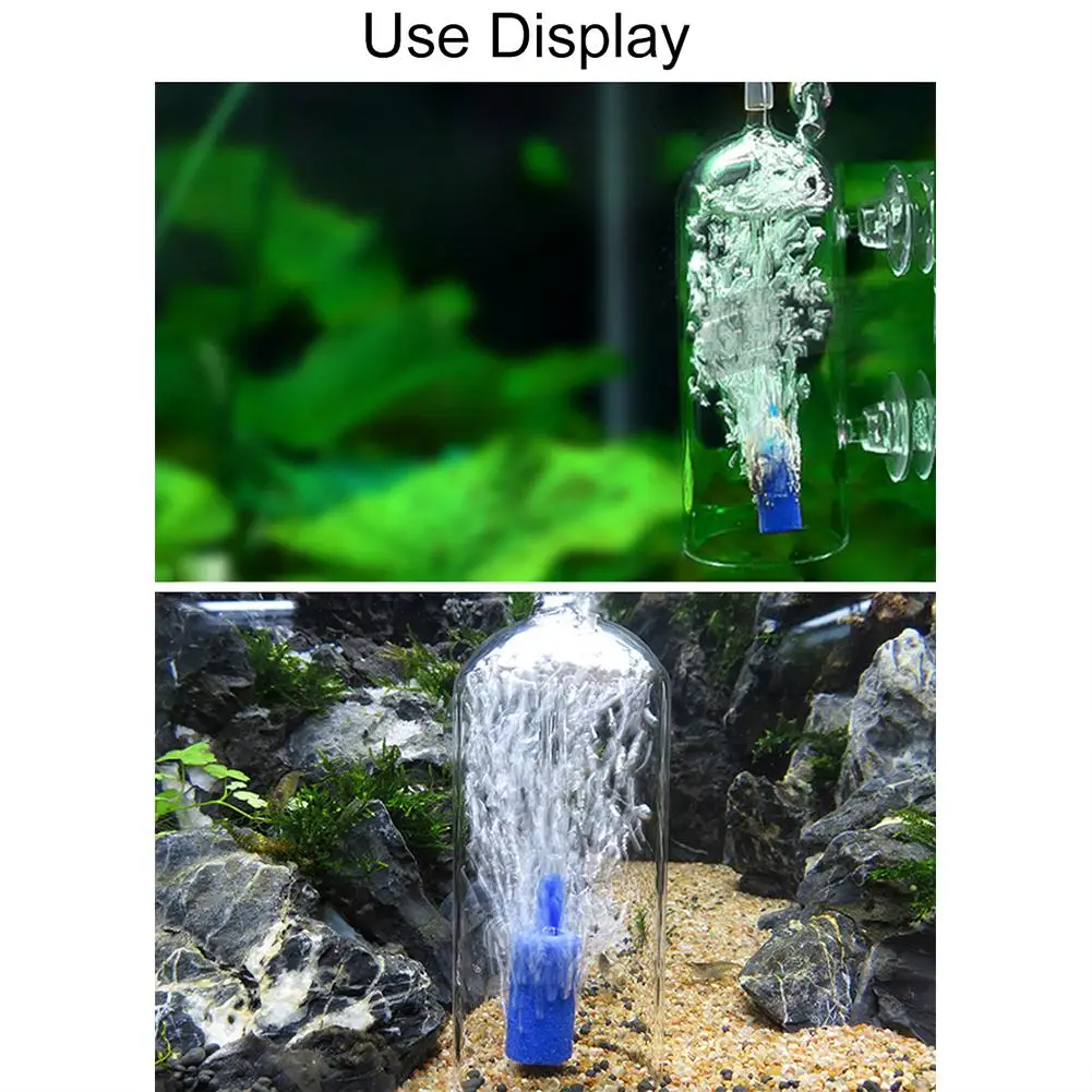 Aquarium Air Pump Oxygen Diffuser Fish Tank Silent Glass Air Compressor ...
