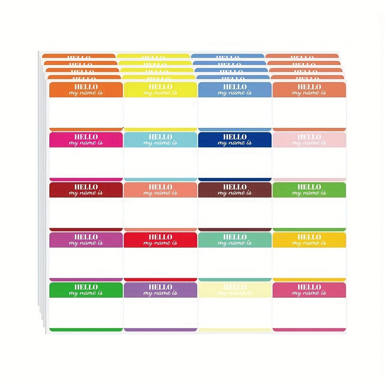 Красочные персонализированные канцелярские наклейки, 100 шт., именные ...