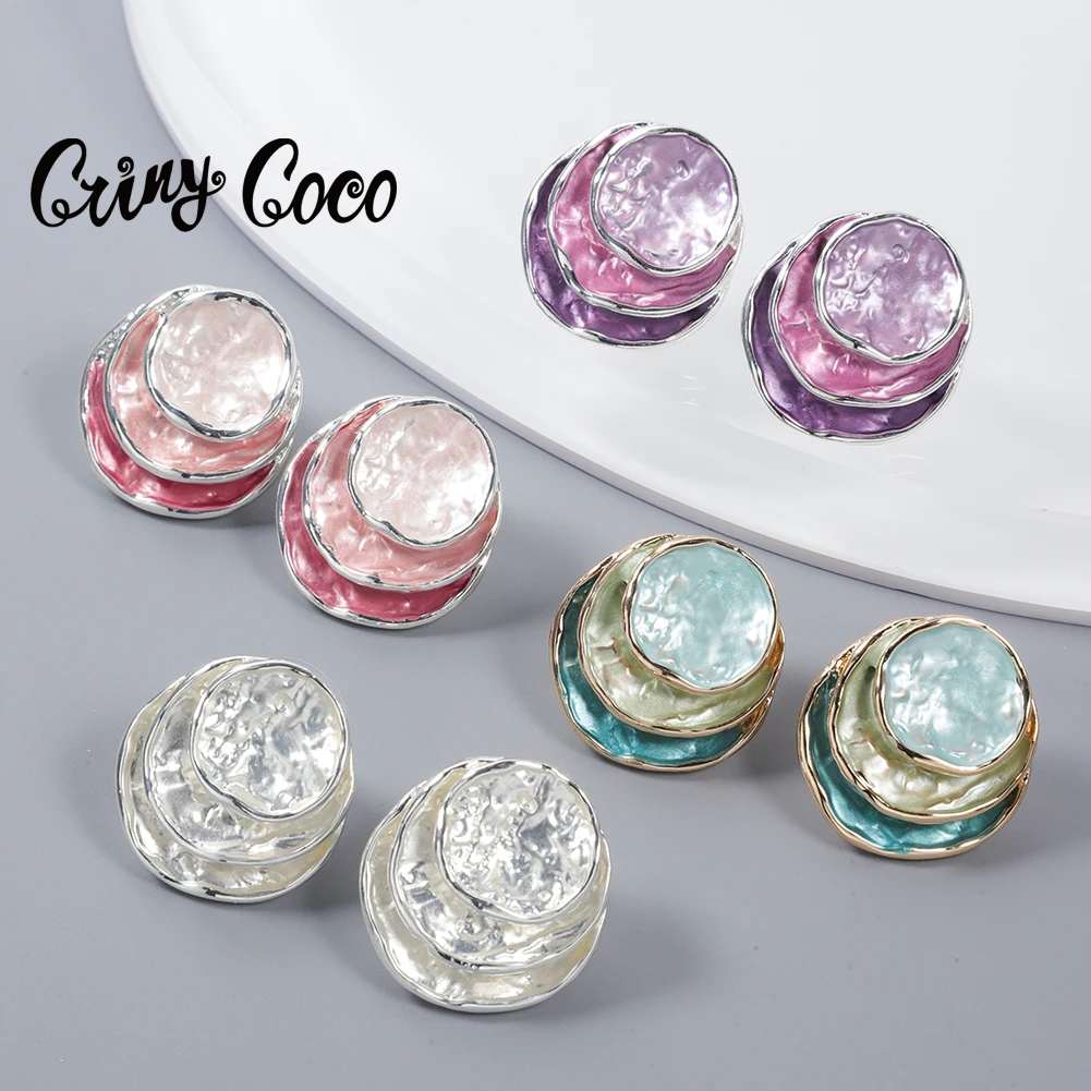 Серьги-гвоздики Cring Coco круглые | AliExpress