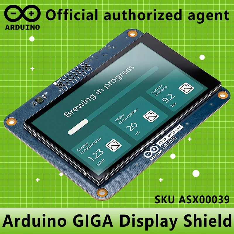 Arduino GIGA Display Shield ASX00039 80x800RGB в сочетании с GIGA R1 WIFI Оригинал ...