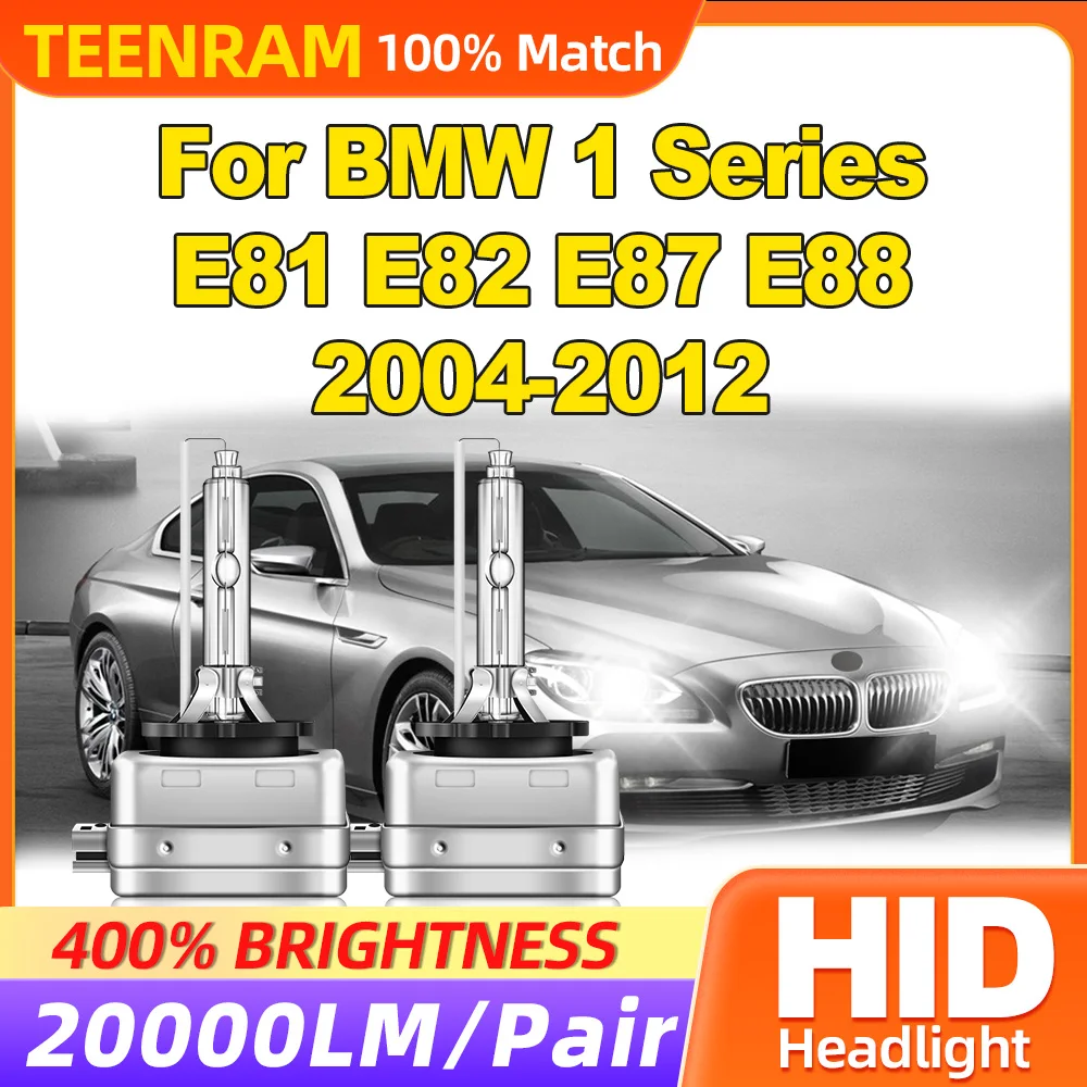 12V HID Xenon Headlight Bulbs 20000LM HID Headlamp 35W LED Light For BMW 1 Series E81 E82 E87 ...