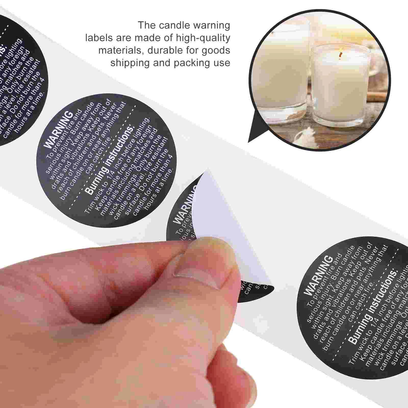 Labels Warning Stickers Safety Sticker Wax Jar Label Melting Decals ...