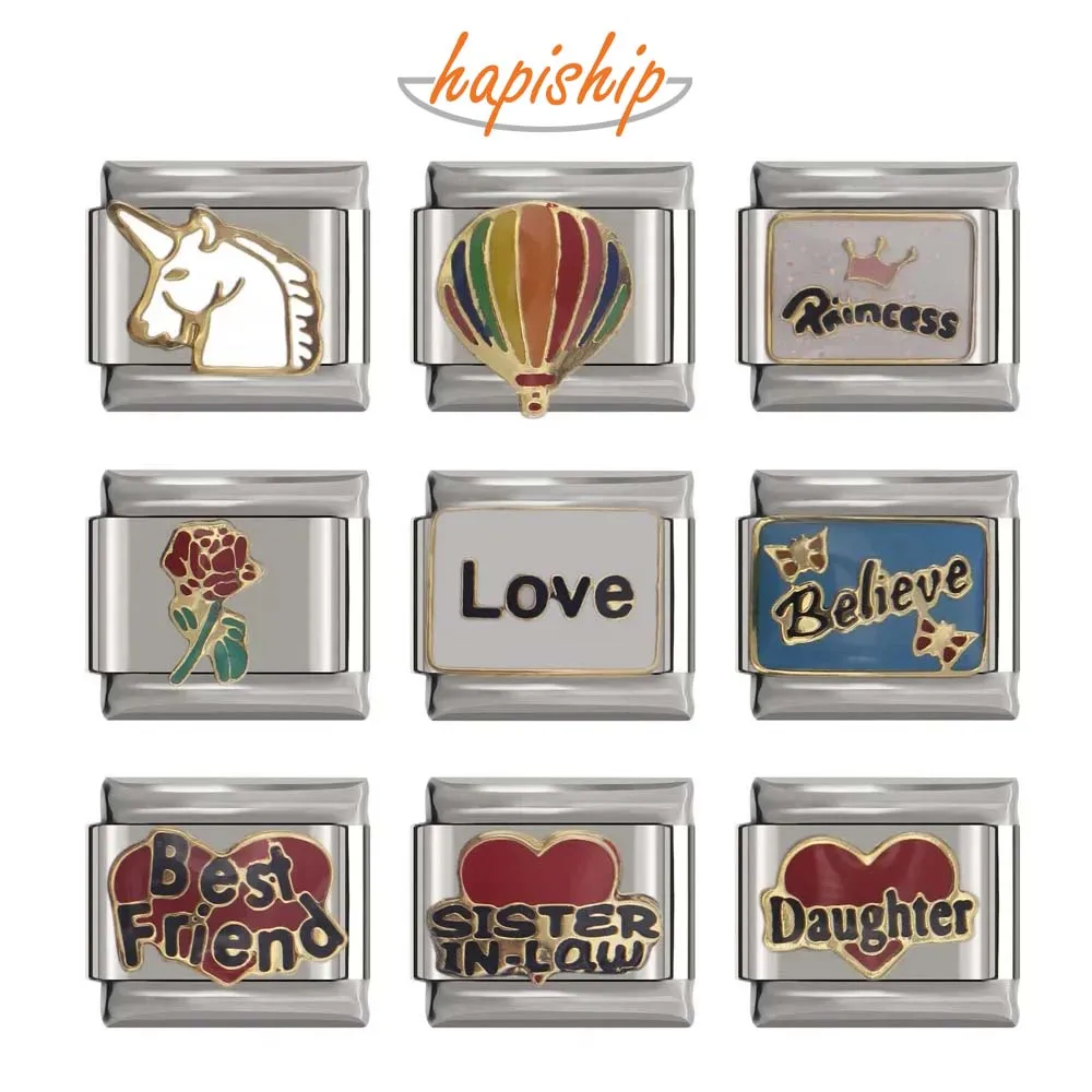 Браслет Hapiship из нержавеющей стали, Шарм-браслет с ромашкой, любовью ...