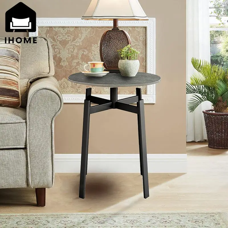 Скандинавский бытовой маленький круглый стол, минималистичный диван для ...