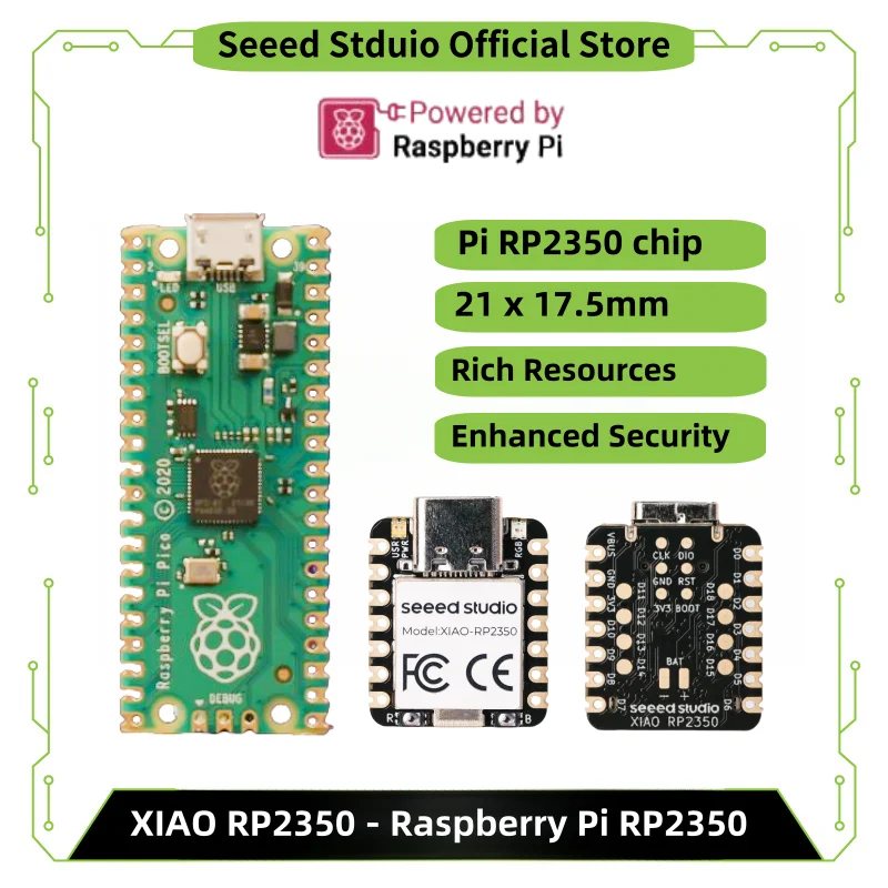 RP2350 XIAO — Raspberry Pi RP2350, RP2040, ESP32C3, ESP32C6, MicroPython-готовый, SRAM 520 кБ ...
