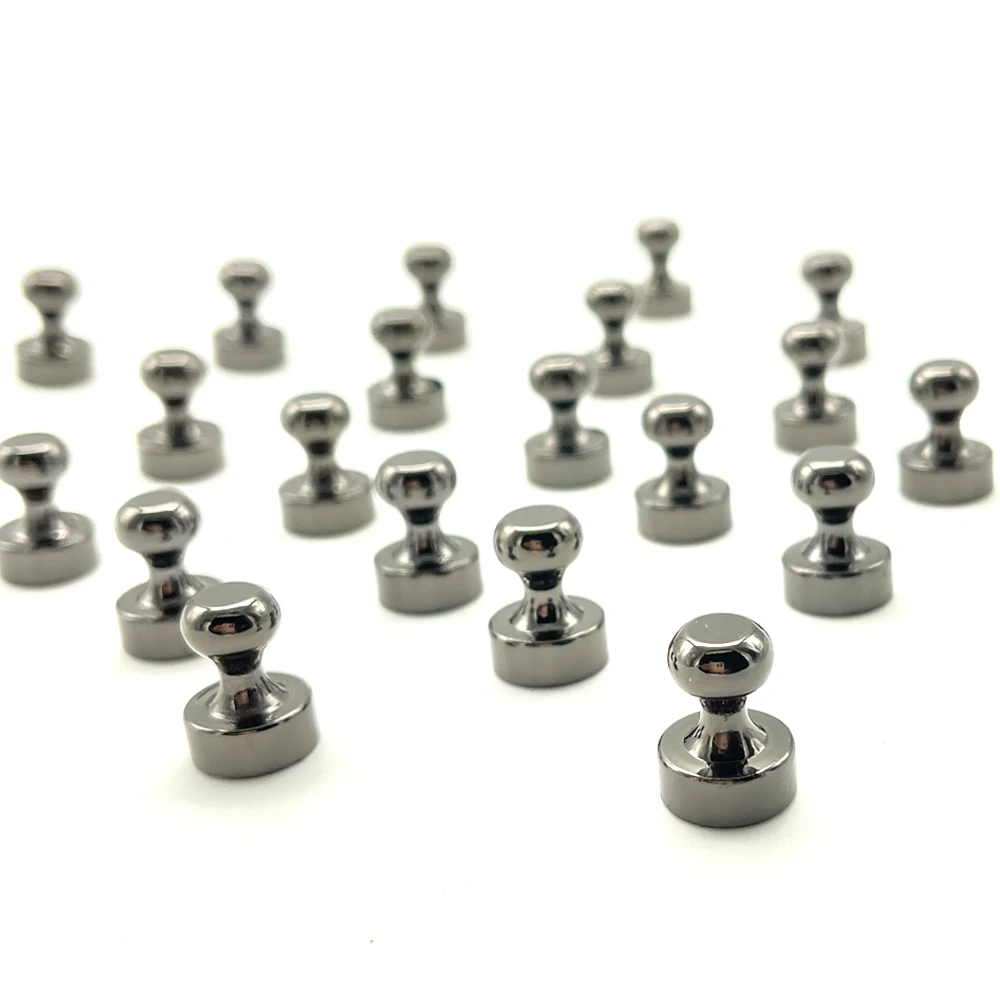 20 Pcs Gery Strong Magnetic Push Pin Magnet Pins For Refrigerator ...