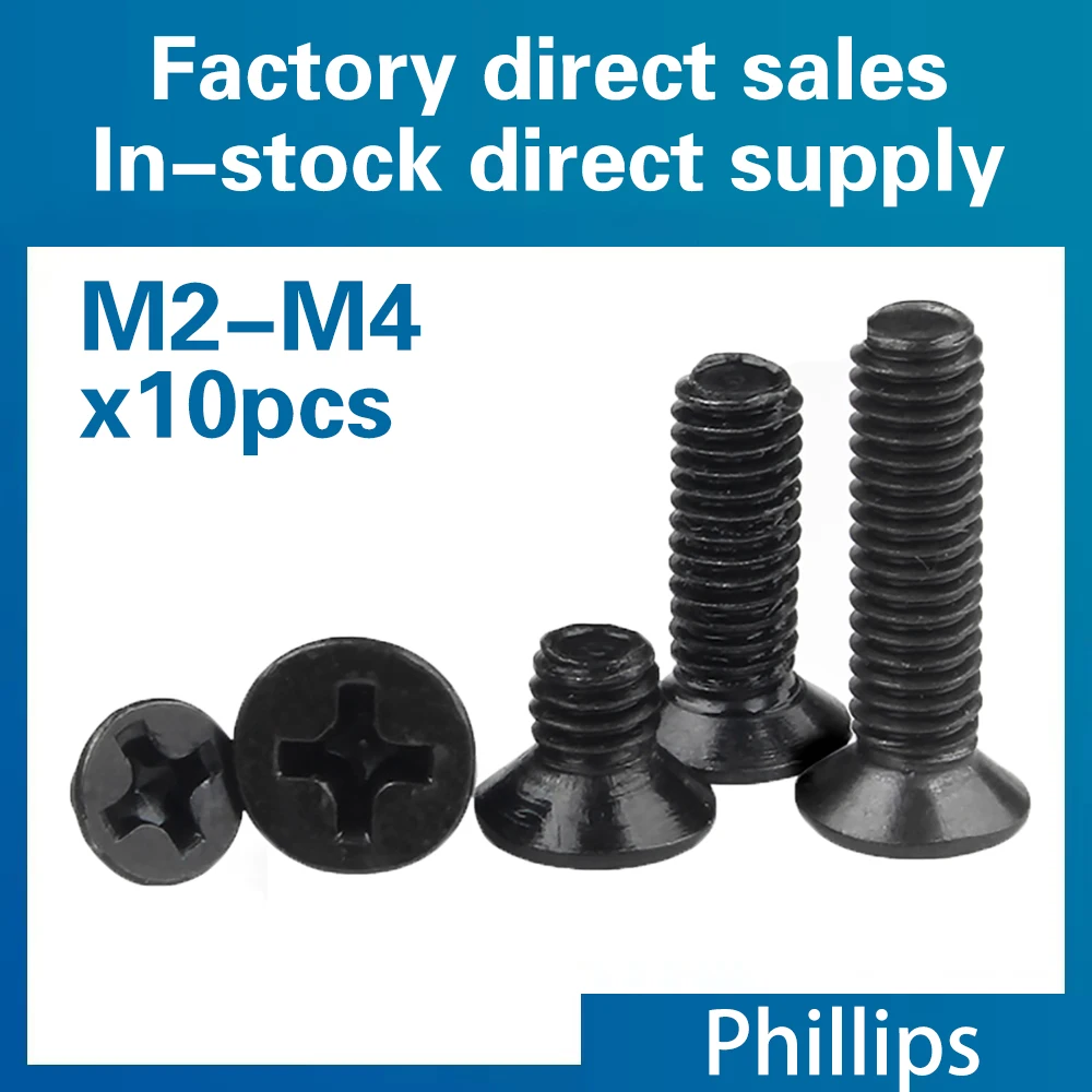Болты с потайной головкой из нержавеющей стали XMSJ M1.6 M2 M2.5 M3 M3.5 M4 черные | AliExpress