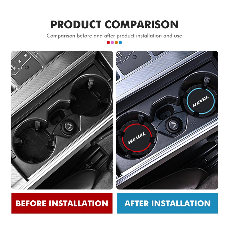 2pcs Car Water Cup Drink Holder Anti Shake Fixed Anti-slip Mats For Haval Great Wall Jolion H1 ...