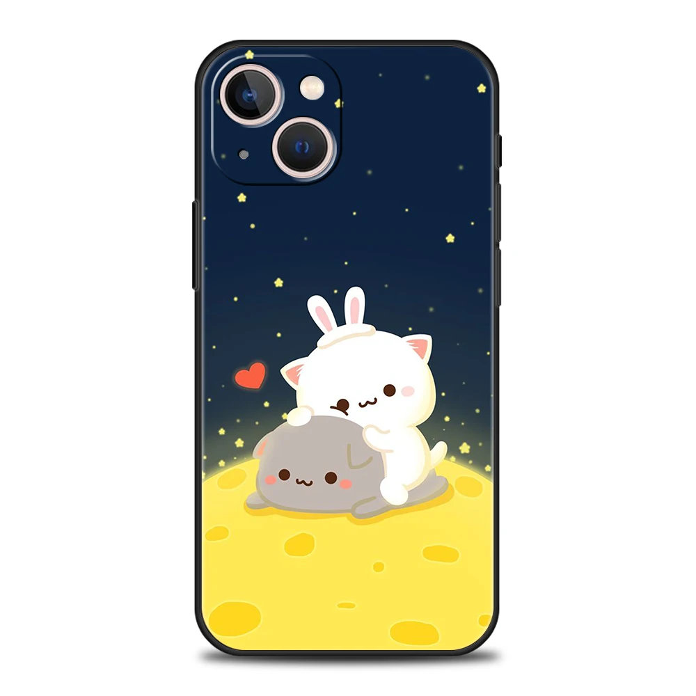 Чехол для телефона Peach And Goma Cat для iPhone 16, 15, 14, 13, 12 ...