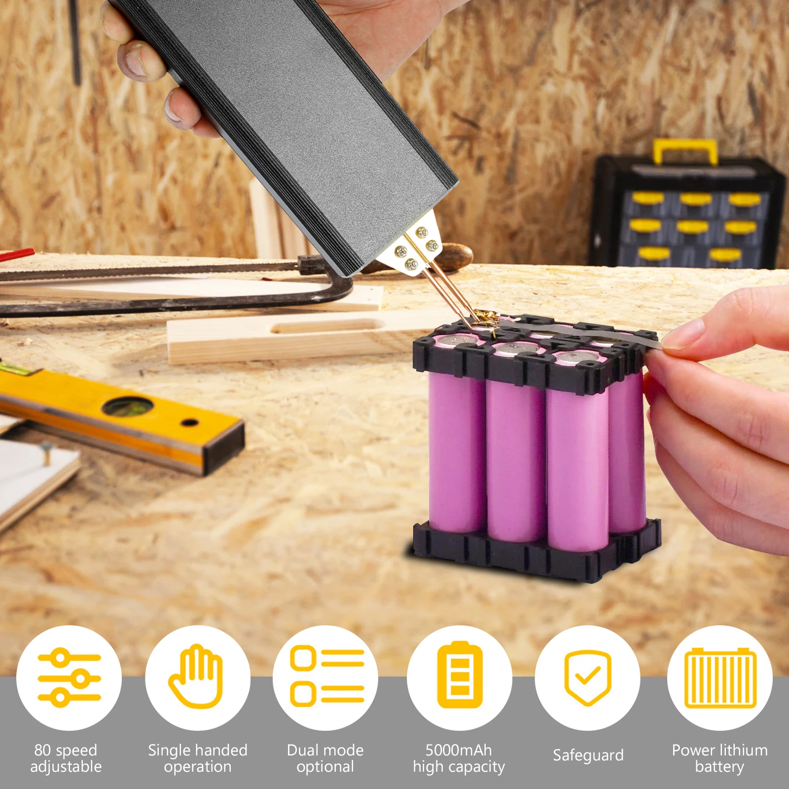 Spot Welder Adjustable Auto Manual Welding Machine Rechargeable ...