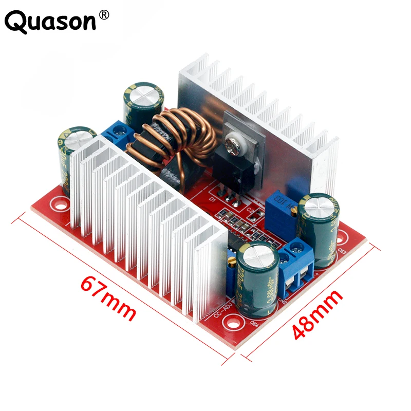 Quason 400 Вт 15A DC-DC повышающий модуль 8.5В-50В до 10В-60В | AliExpress