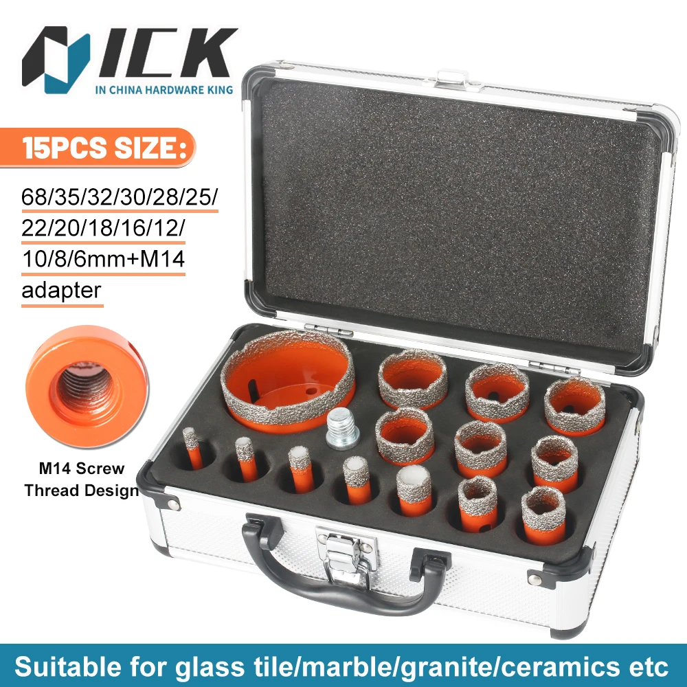 Набор алмазных сверл XMSJ M14 для сухого сверления 15 шт. | AliExpress