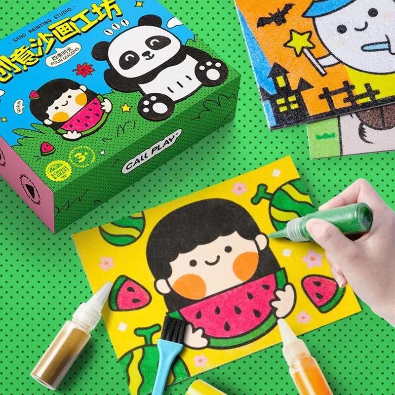 Creative Sand Art Doodle Pad Sand Painting Cards Early Educational ...