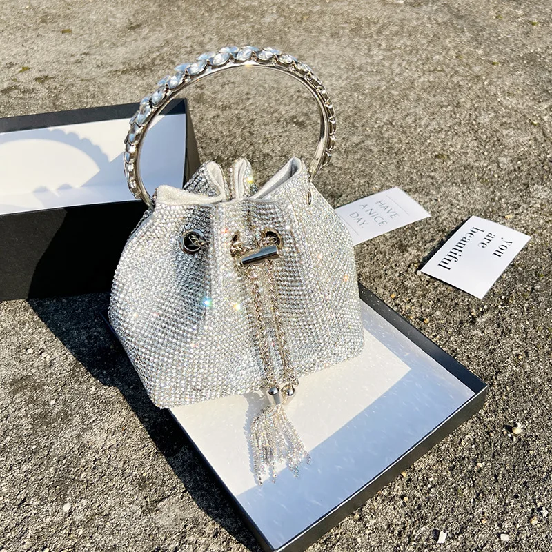 Clutch Diamonds Bag Rhinestone Chain Shoulder Bags Luxury Ladies Purse ...
