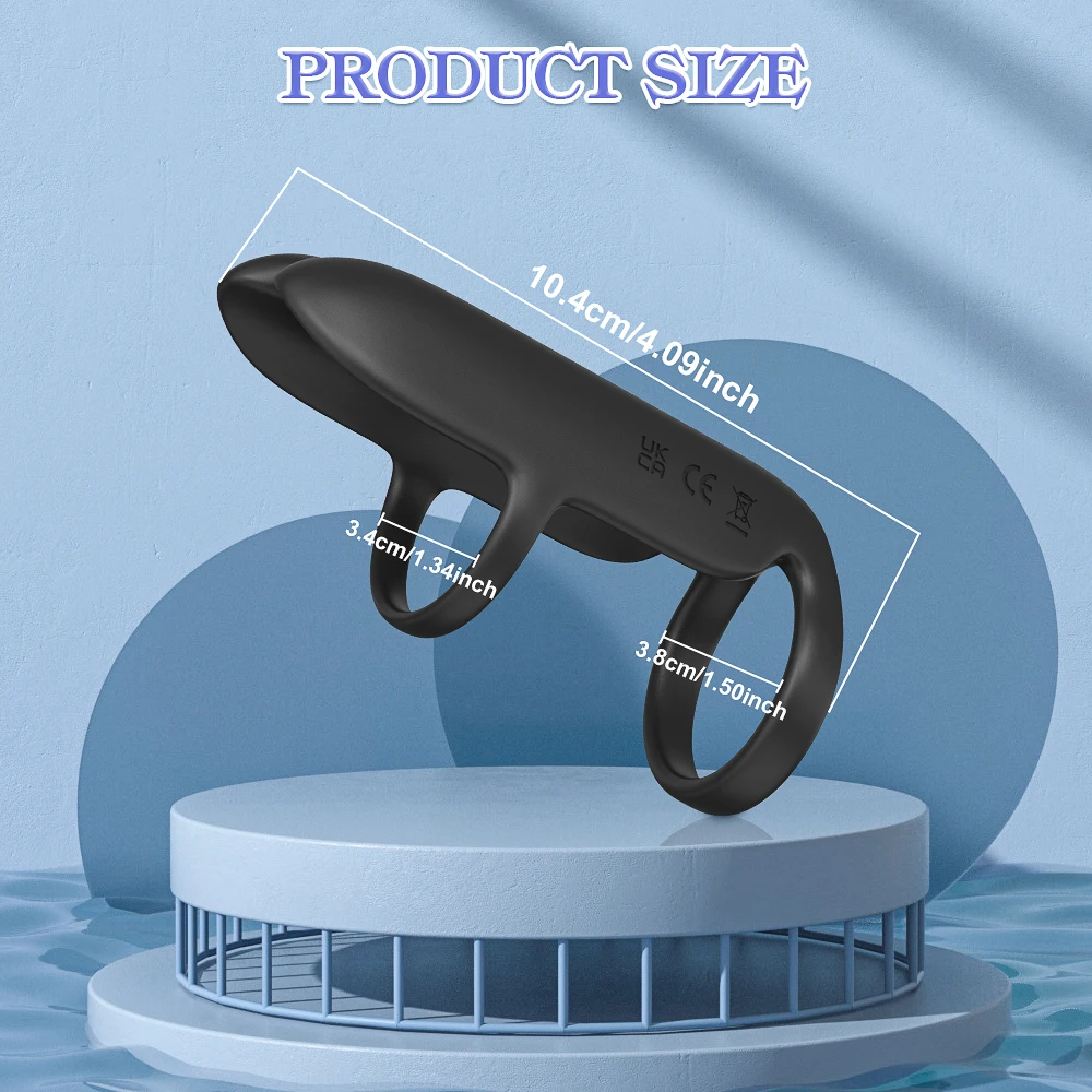 Вибрирующее кольцо на член с управлением через приложение для мужчин ...