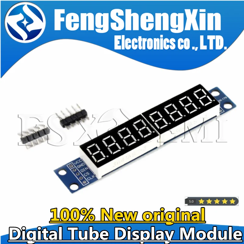 MAX7219 LED Dot Matrix 8 Digit Digital Tube Display Control Module 3.3V ...