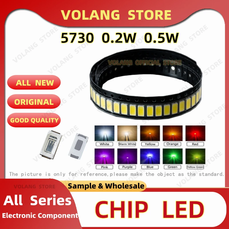 4000 шт./лот 5730 SMD светодиоды красный желтый зеленый естественный ...