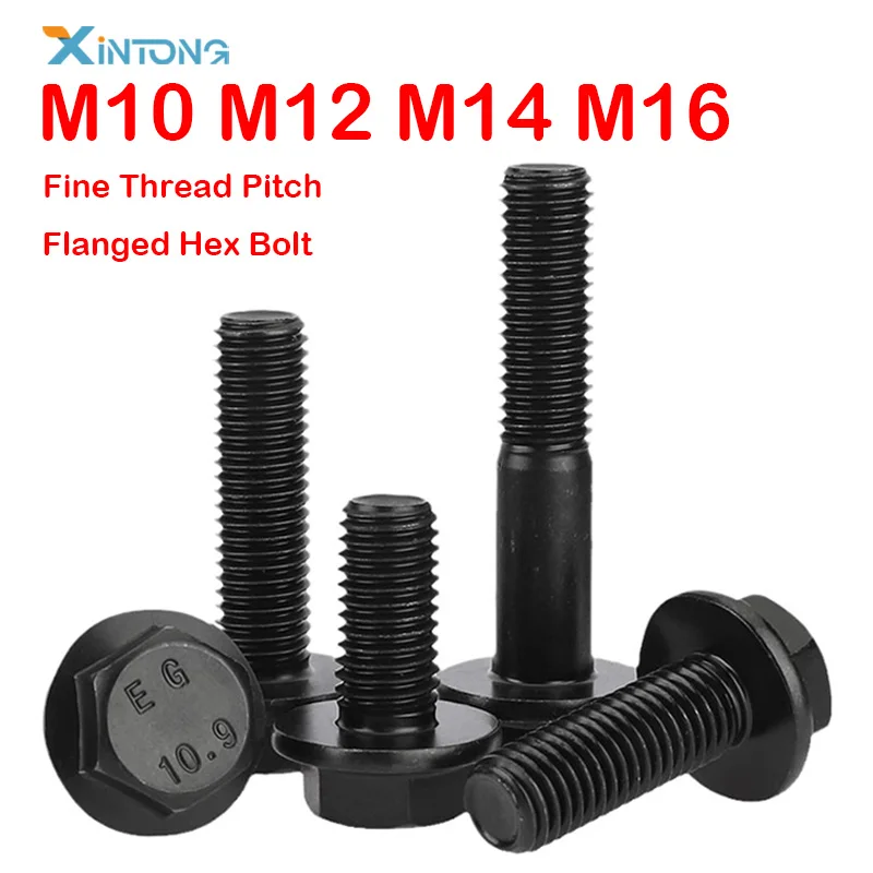 Фланцевые болты с шестигранной головкой M10 M12 M14 M16 класс 10,9 ...