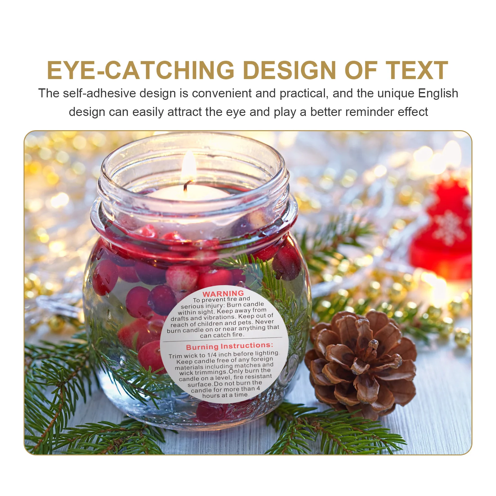 Candle Safety Labels Stickers Warning Sticker Jar Decal Wax Making ...