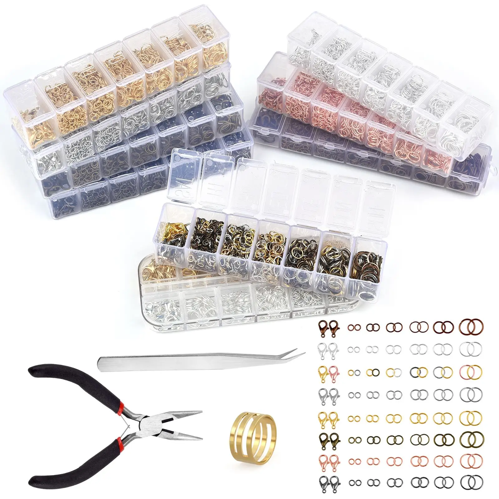Набор для изготовления ювелирных изделий, набор открытых колец с ...