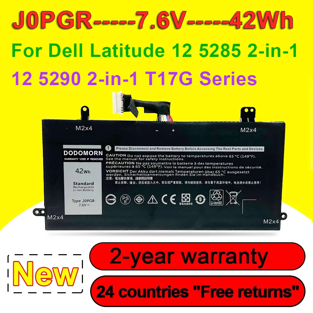 Аккумулятор J0PGR для ноутбука Dell Latitude 12, 5285, 5290, 2 в 1 ...