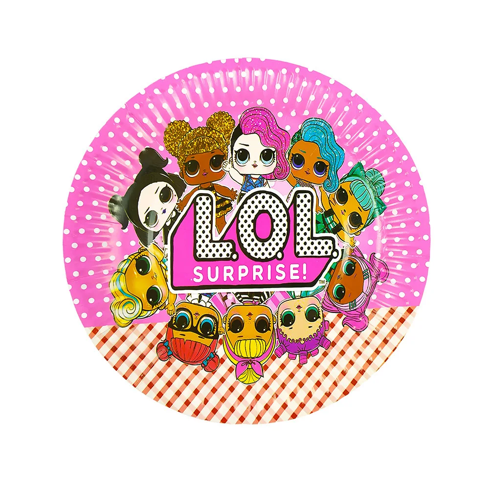 LOL Surprise Doll Party Decoration Disposable Tablecloth Paper Plate ...