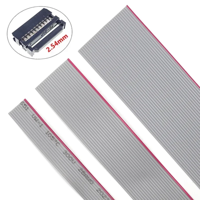 UL2651 28AWG Серый плоский ленточный кабель для передачи данных 10P 14P ...