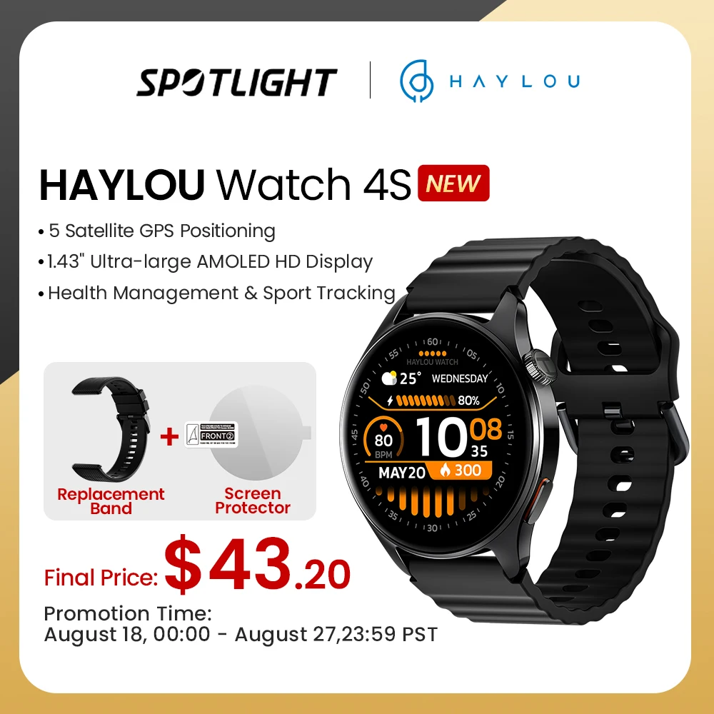 HAYLOU Watch 4S GPS Smartwatch | AliExpress