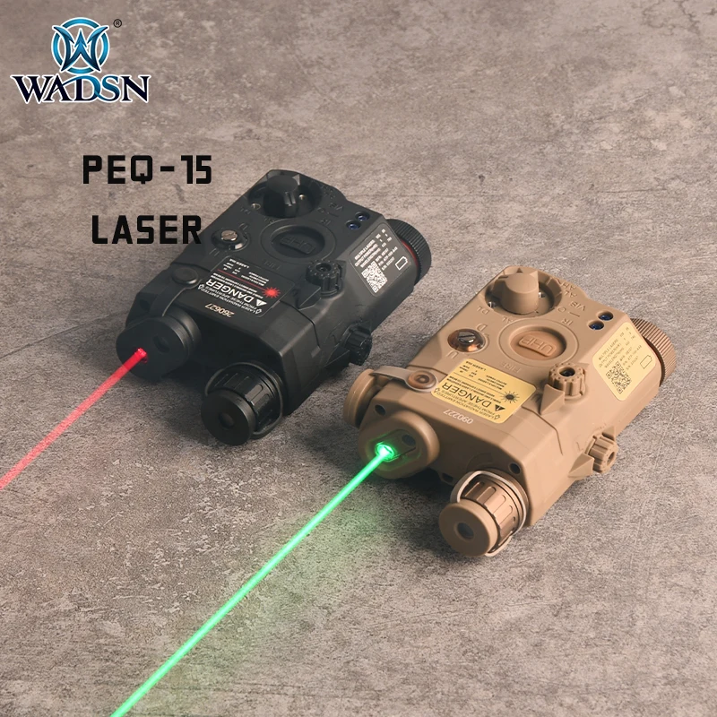 PEQ15 Tactical Gear WADSN Red dot hunting Laser Pointer Red Green Blue ...