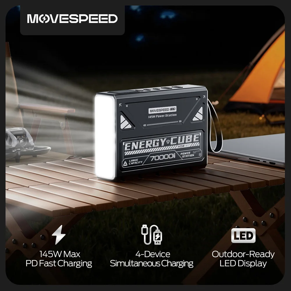 MOVESPEED Z70 Pro Max 70000 мАч Power Bank 140 Вт Электростанция с ...
