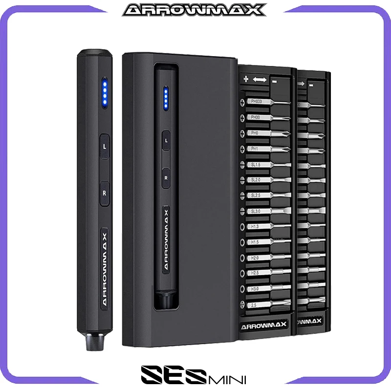 Набор аккумуляторных отверток ARROWMAX SES MINI Black 28 в 1 | AliExpress