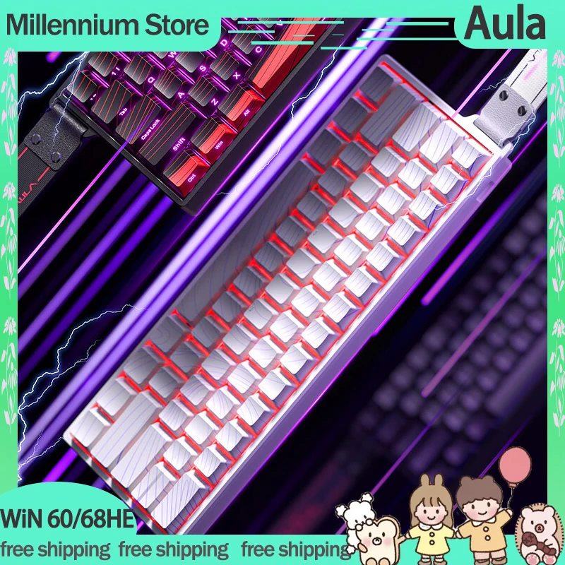 Aula Win60He проводная механическая клавиатура 82 ключа | AliExpress