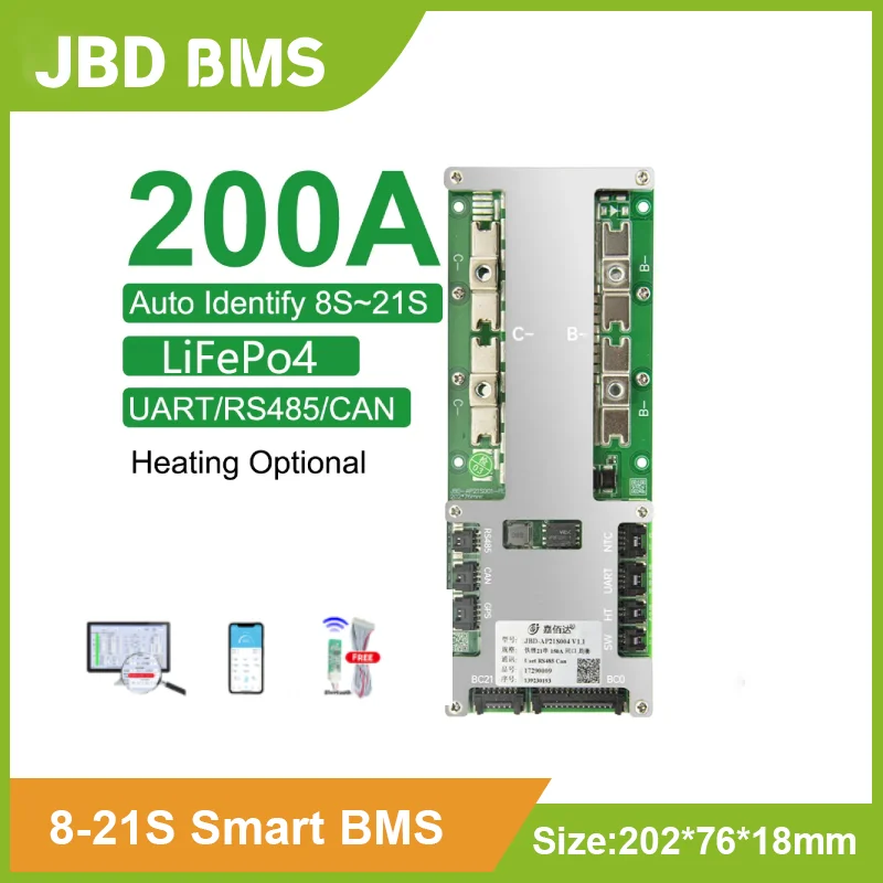 Батарея BMS 8S~21S LiFePo4 10S 12S 13S 14S 16S 17S 20S 21S 21S BAT ...
