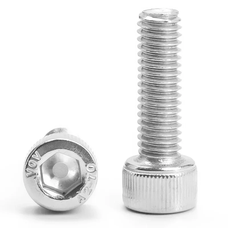 10/50PCS M2 M2.5 M3 M4 M5 M6 M8 304 A2-70 Stainless Steel DIN912 Hexagon Hex Socket Cap Allen ...