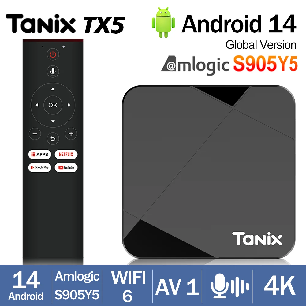 Tanix TX5 TV Box S905Y5 Android 14 WiFi 6 4K | AliExpress