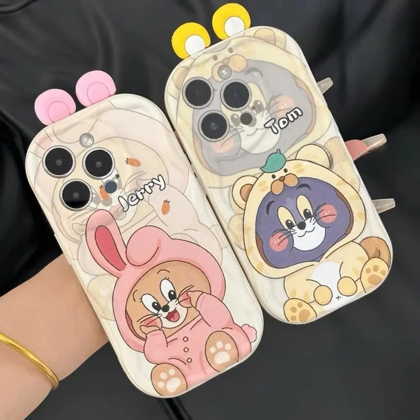 Чехол для телефона с милыми 3D ушками Tom And Jerry для Infinix Hot 50 ...