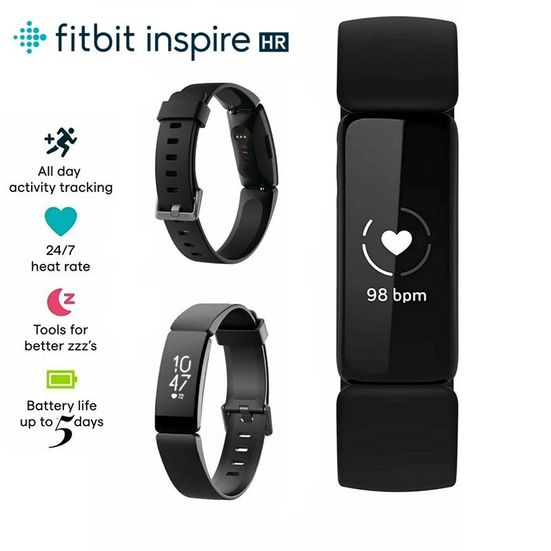 Умный Фитнес-Браслет Fitbit Inspire HR, водонепроницаемый спортивный ...