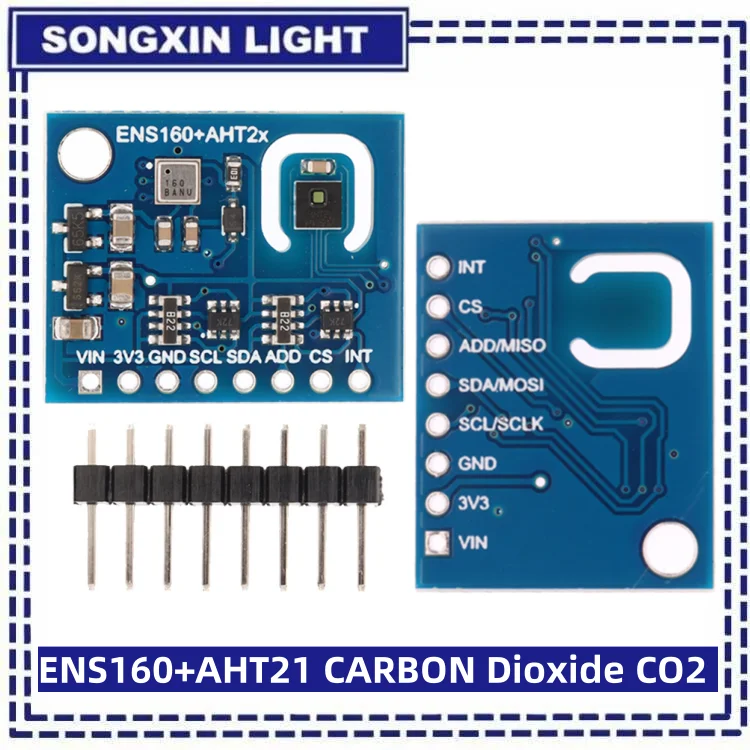 ENS160 + AHT21 Углекисливый диоксид CO2 eCO2 TVOC Датчик качества ...
