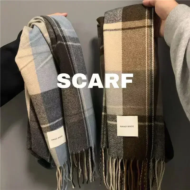 Женский шарф в клетку из полиэстера, цвета в ассортименте | AliExpress