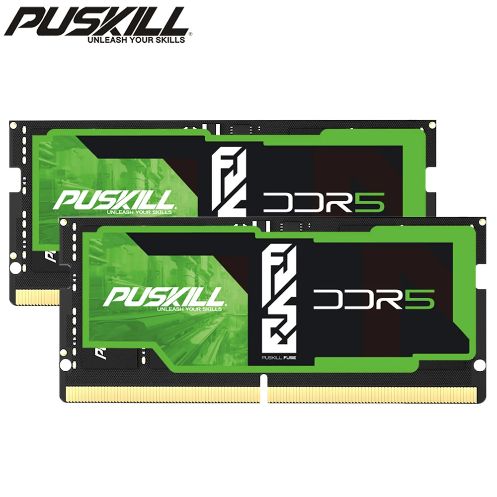ОЗУ PUSKILL DDR5 для ноутбука, 32 ГБ, 16 ГБ, 8 ГБ, 1,1 В, 262-Pin, 5600 ...
