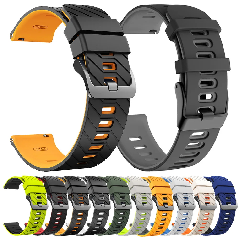 Силиконовый ремешок 22 мм для Huawei GT 6 Pro GT5 GT4 GT 3 SE 2 46 мм ...