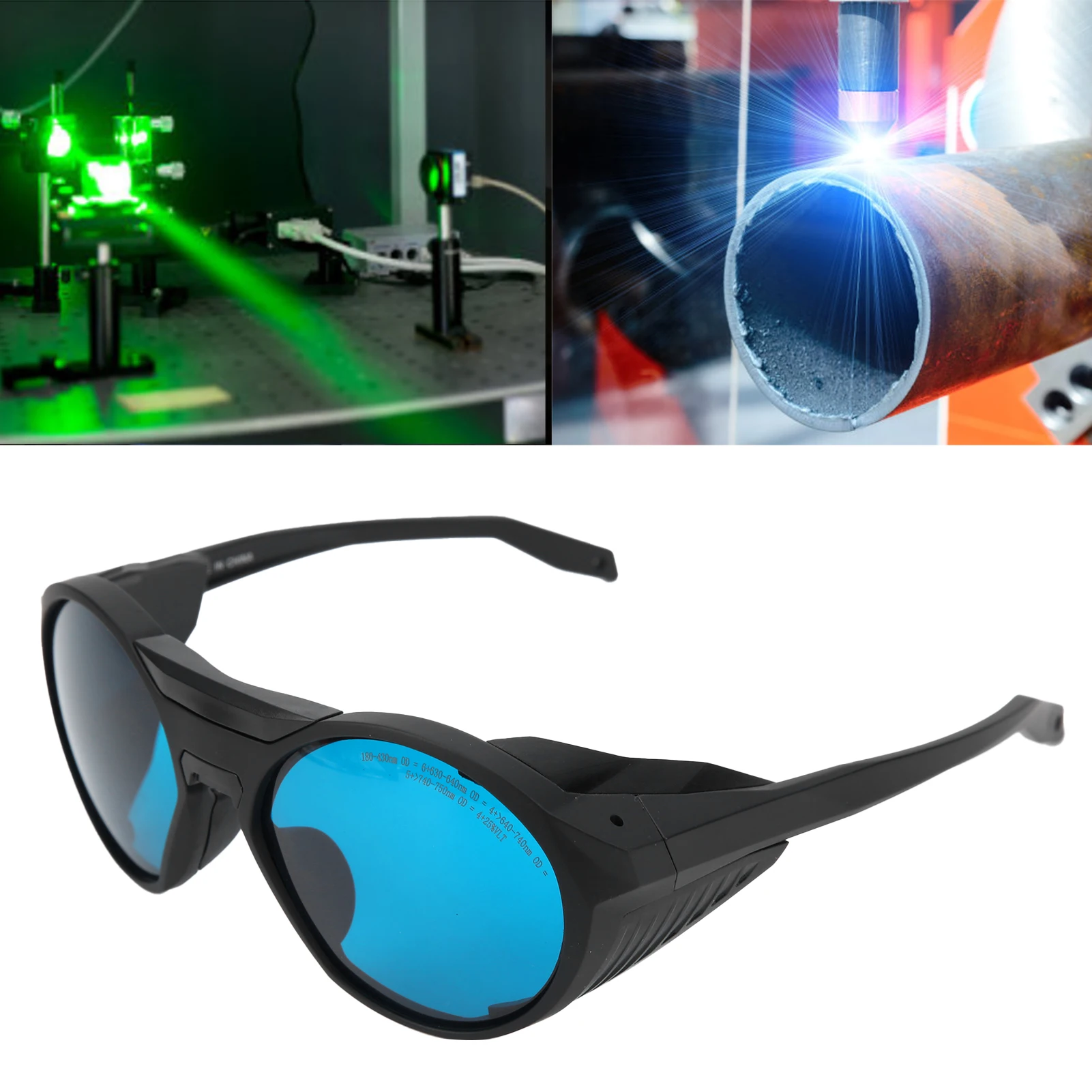 ZK30 Laser Protective Glasses Eye Goggles for 180-430nm 630-640nm 640 ...