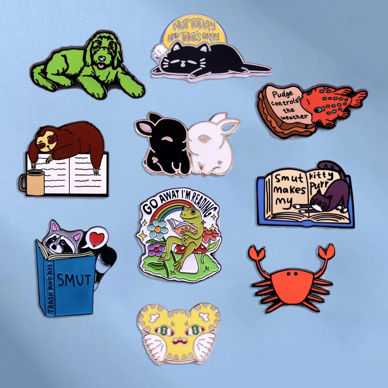 Эмалированная брошь в виде животного, Милая брошь в виде кота, собаки ...